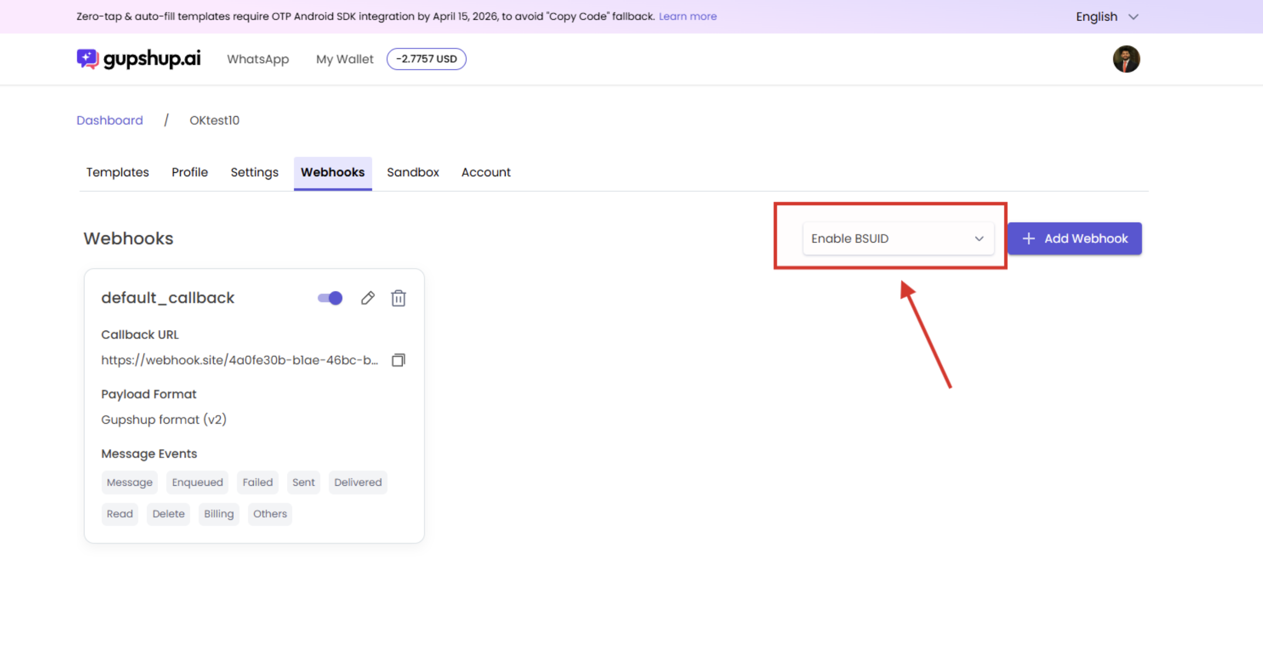 Username / Business Scoped User ID by Meta & Gupshup implementation ...